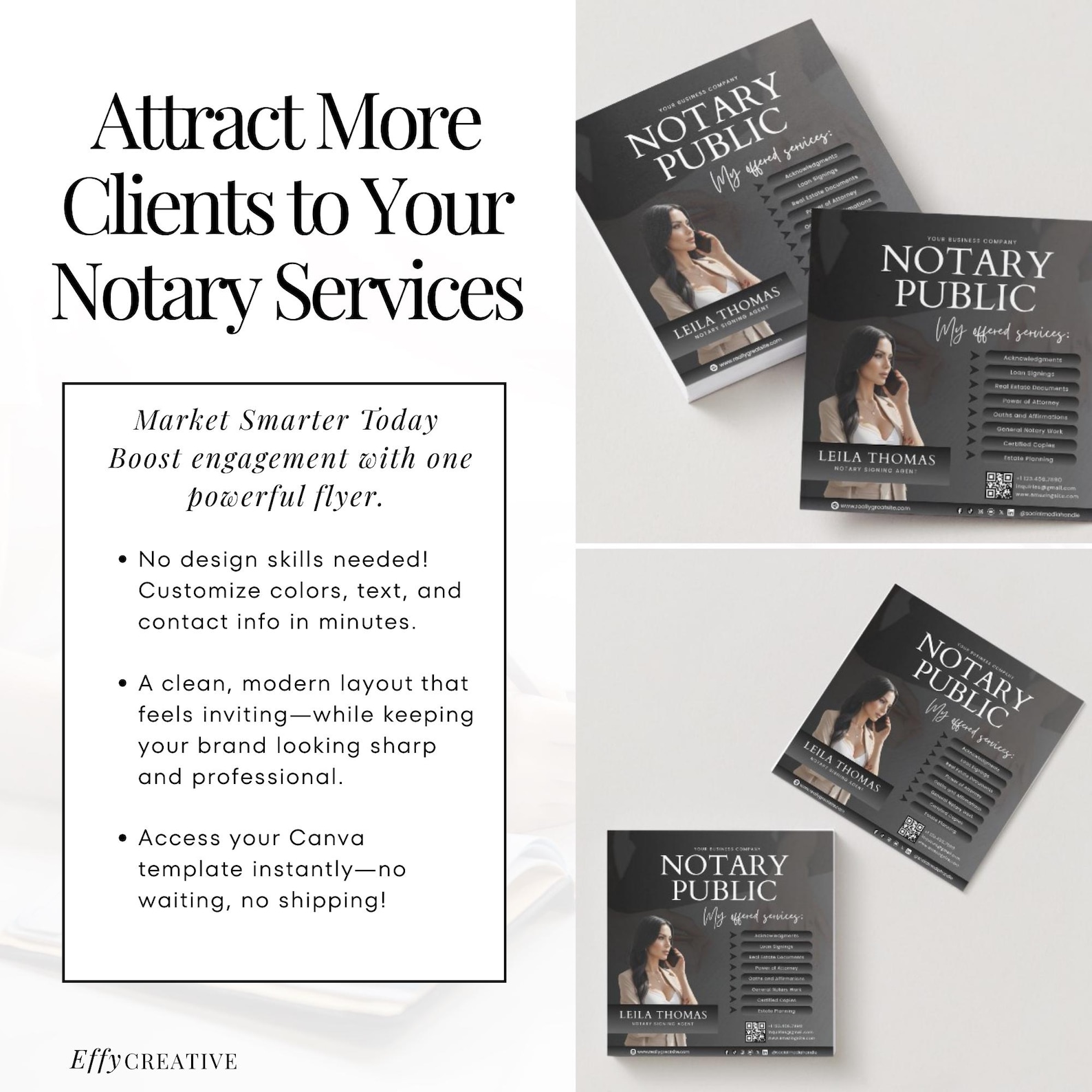 Notary Public Flyer Template | Notary Instagram Flyer Post | Mobile ...