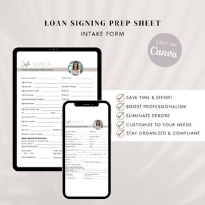 Loan Signing Prep Sheet, Notary Prep Sheet, Loan Signing Agent, Notary ...