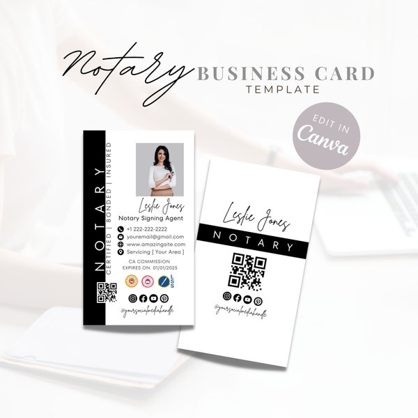 Notary Business Card - Etsy