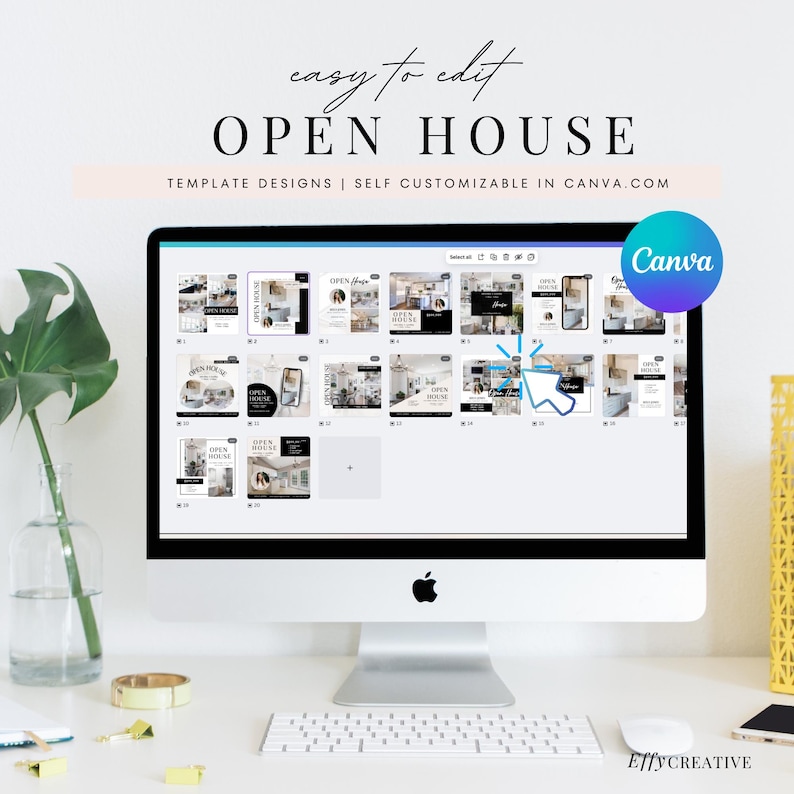Realtor Open House Social Media Templates: Editable Canva Bundle ...