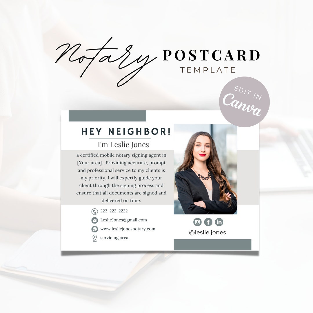 Notary Postcard, Notary Marketing, Notary Mailers, Notary Services ...