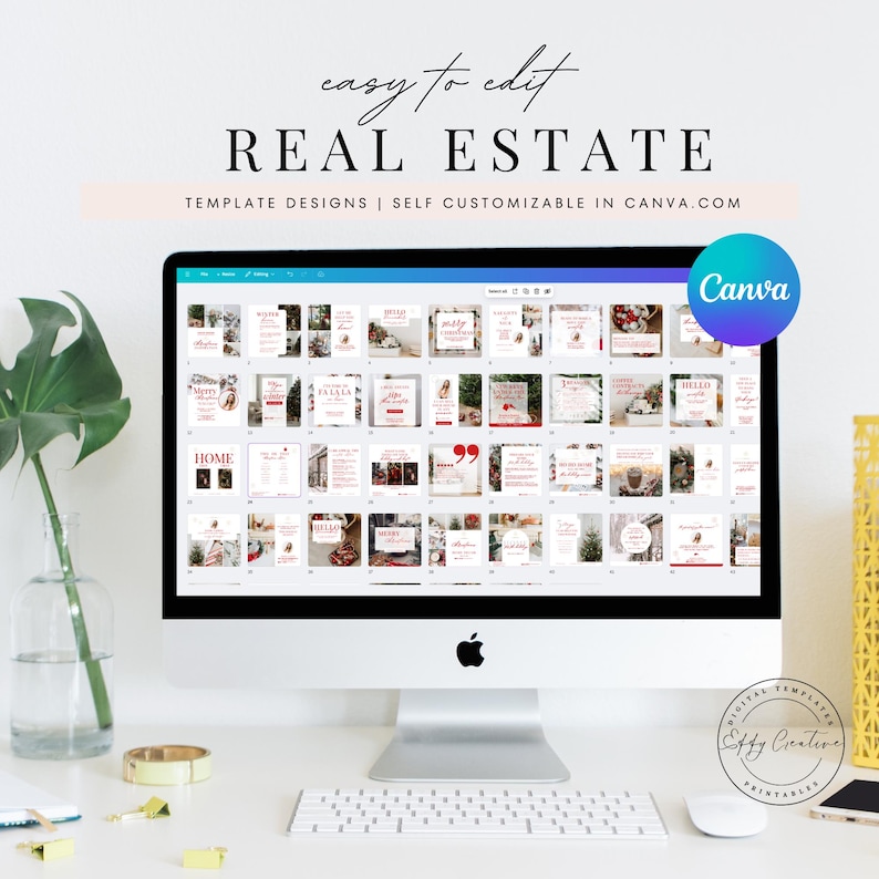 Real Estate Christmas Posts | Holiday Social Media Templates | Canva ...