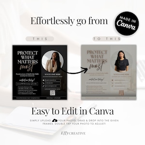 Life Insurance Agent Flyer Template: Editable Canva Design (digital ...