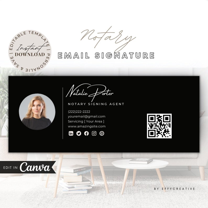 Notary Email Signature Notary Gmail Signature Template - Etsy