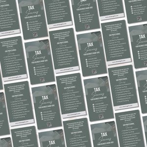 Tax Services Business Card Template: Editable Canva Design - Etsy