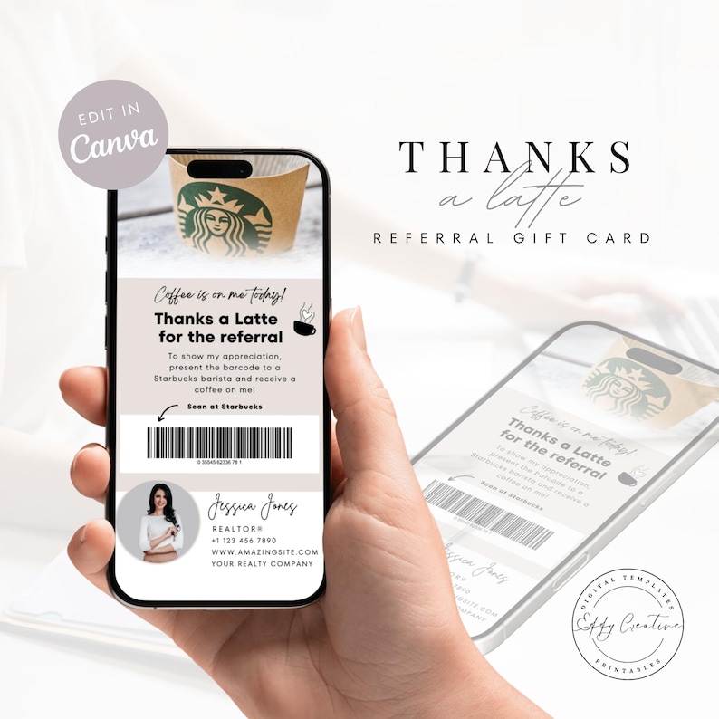 Real Estate Client Coffee Gift Card Text (digital Download) - Etsy