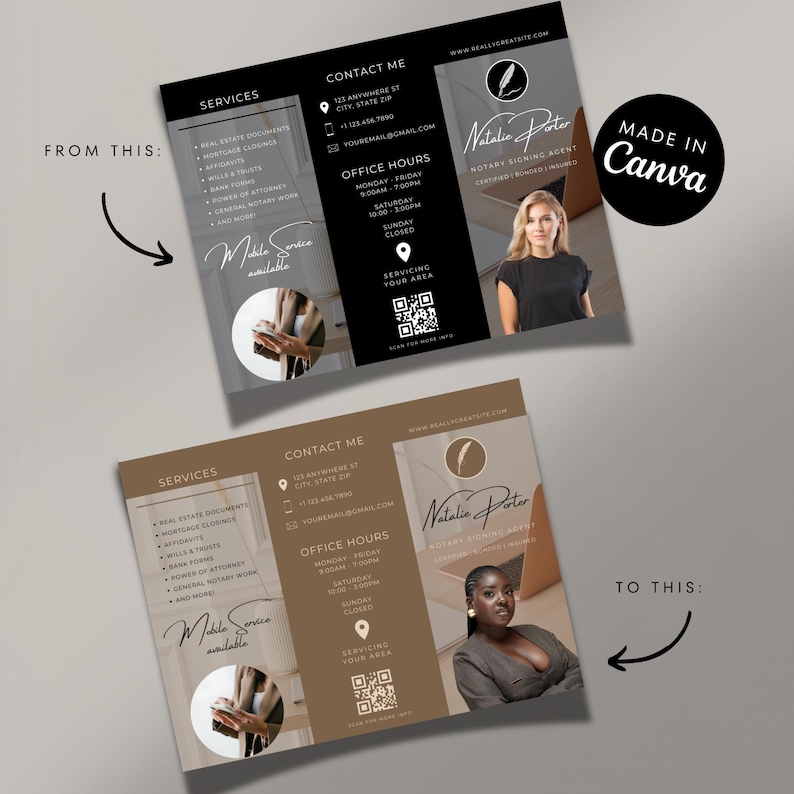 Notary Introduction Trifold Brochure | New Agent Loan Signing | Notary ...