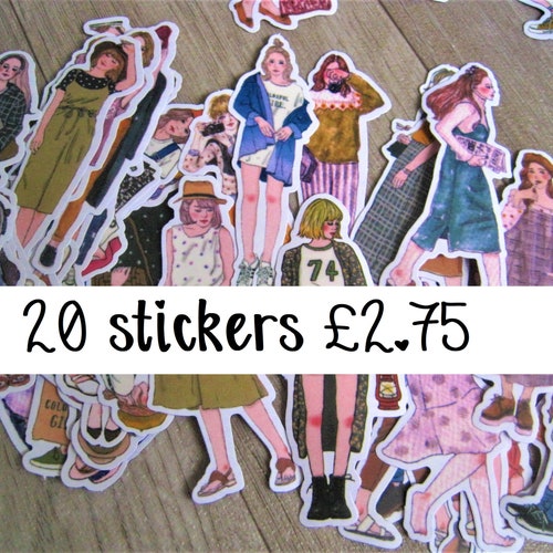 Boho Girl Journal Stickers La Dolce Vita Girl Style Journal | Etsy