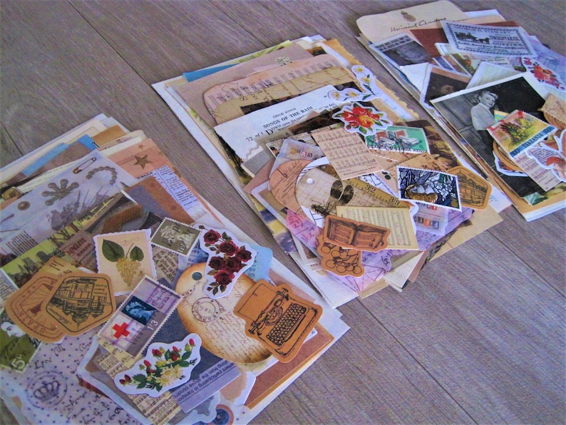 Vintage Journal Ephemera Bundle 50 Items Junk Journal Paper | Etsy