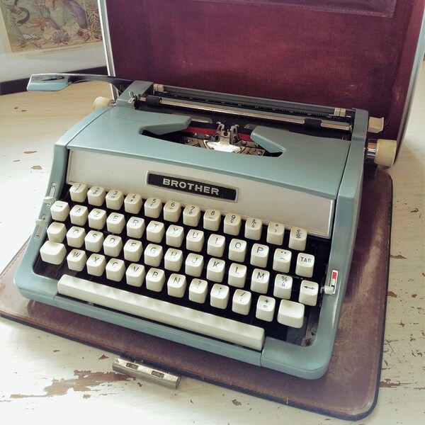 Blue Typewriter - Etsy