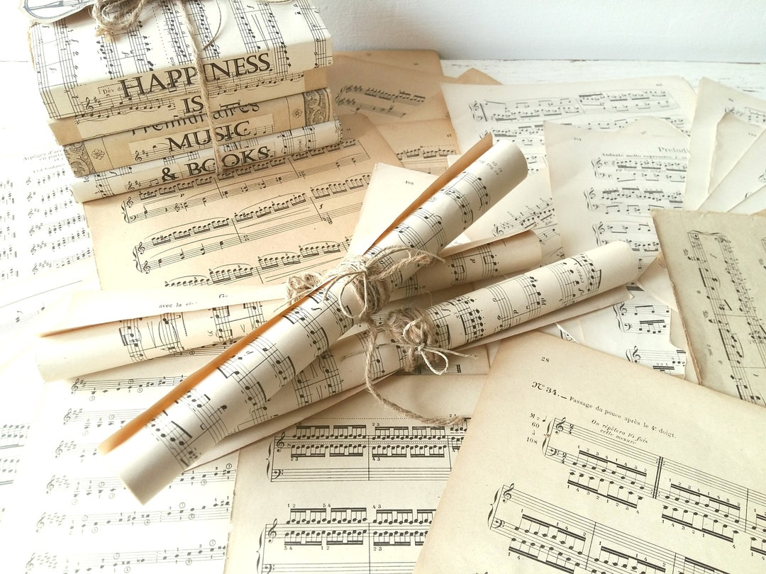 100 Antique Music Sheets. 1KG/2.2LBS Pack of Large Music Book - Etsy ...