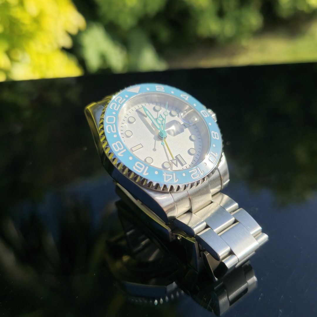 40mm GMT Automatic Dive Watch Stunning Blue - Etsy