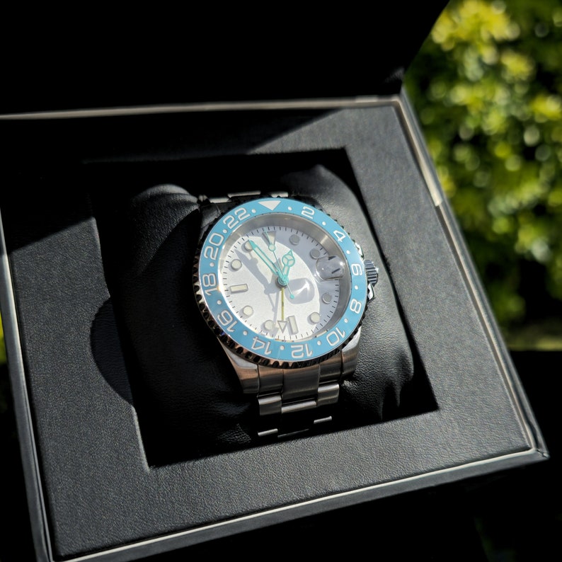 40mm GMT Automatic Dive Watch Stunning Blue - Etsy