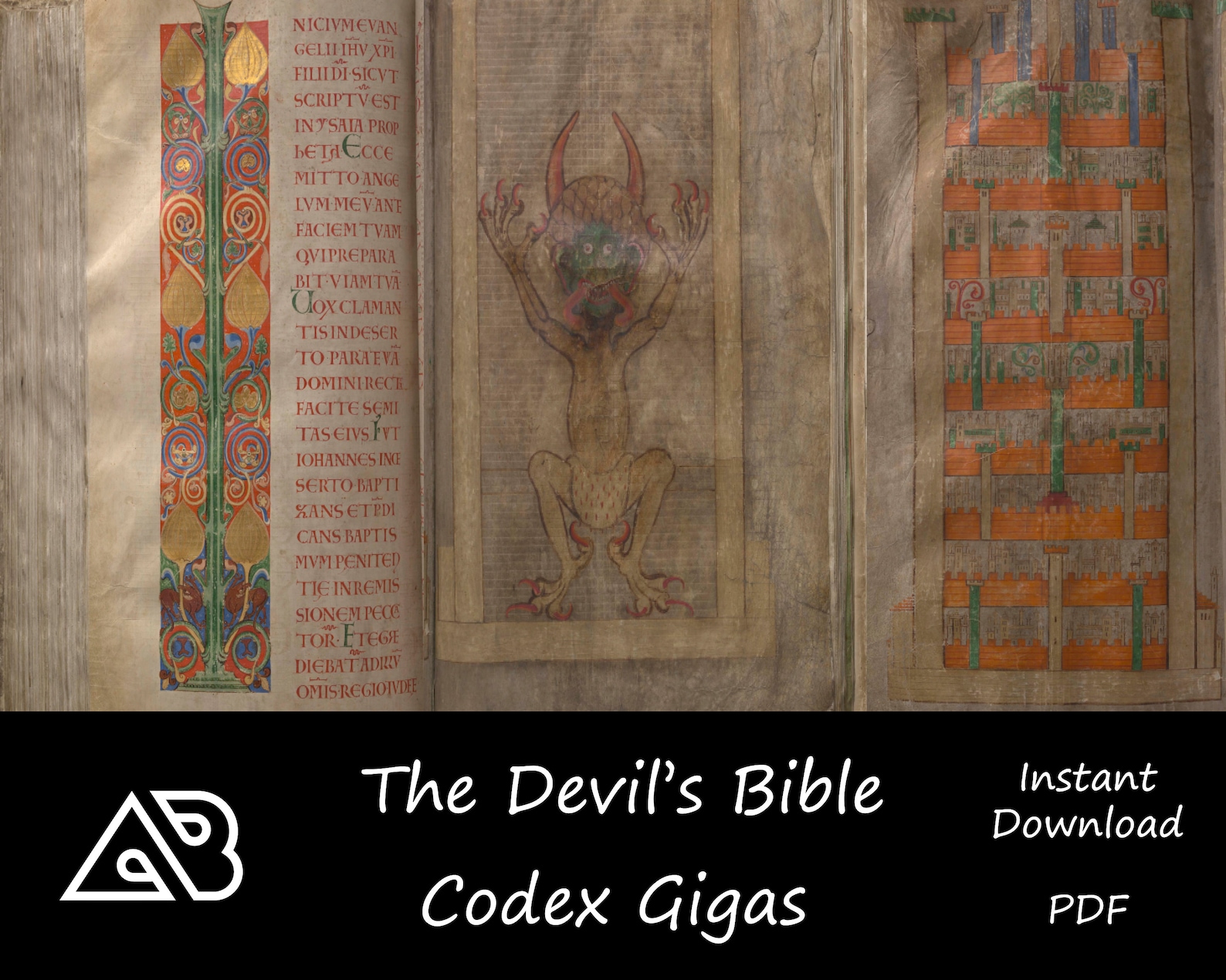 The Devil's Bible PDF Codex Gigas The Giant Book by | Etsy