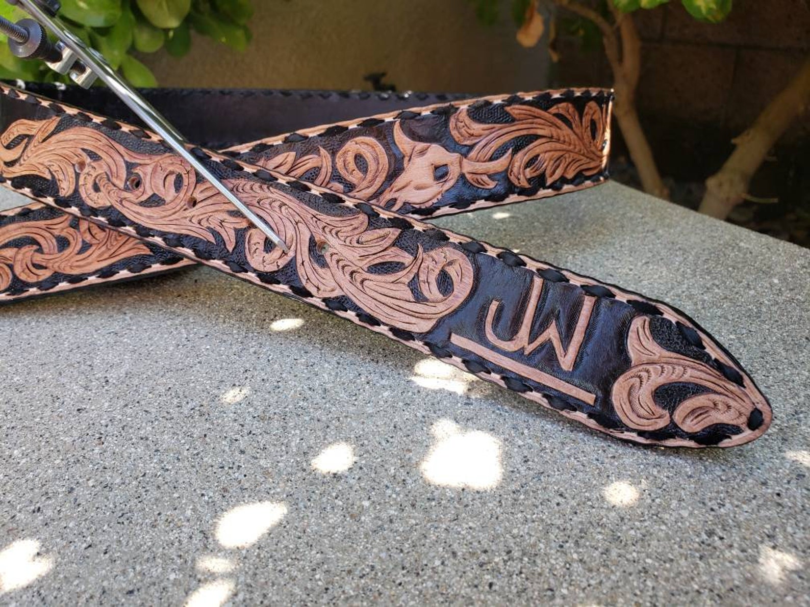 Fully Tooled Custom Buckstitch Belt Adult Size - Etsy