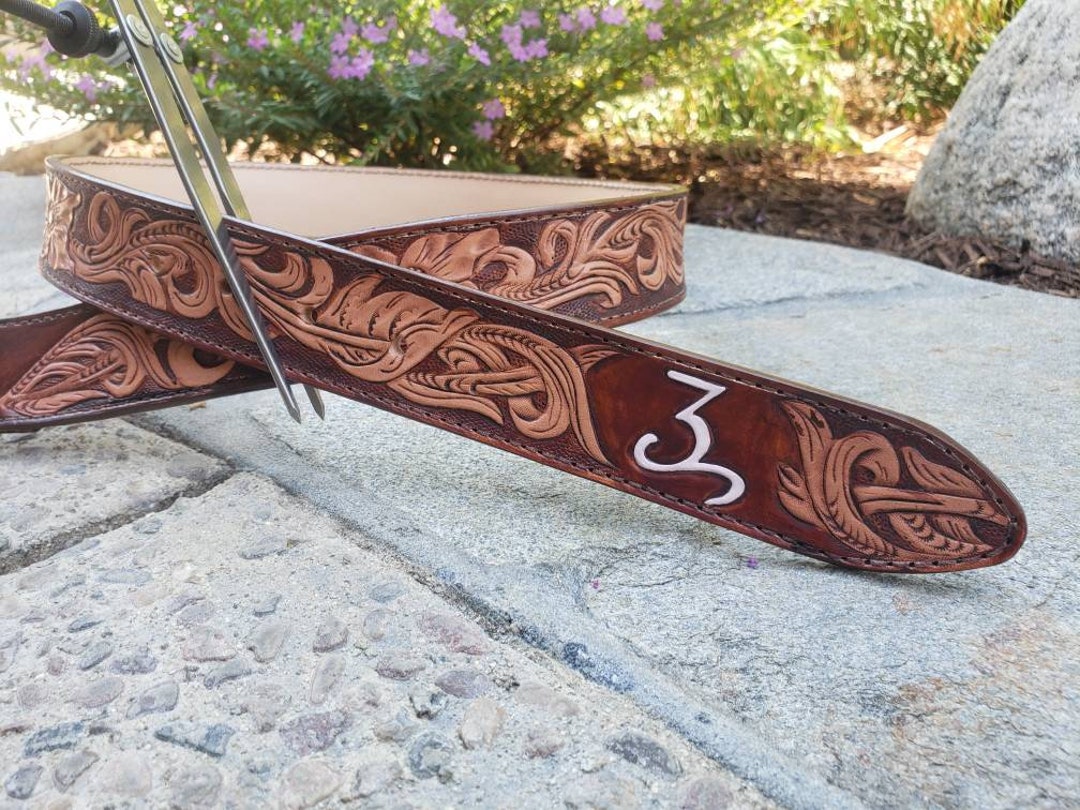 Custom Cattle Brand Tooled Leather Belt - Etsy