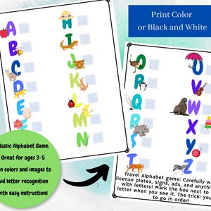 Printable Kids Travel Activities Pack / All Ages Game Bundle for Family ...