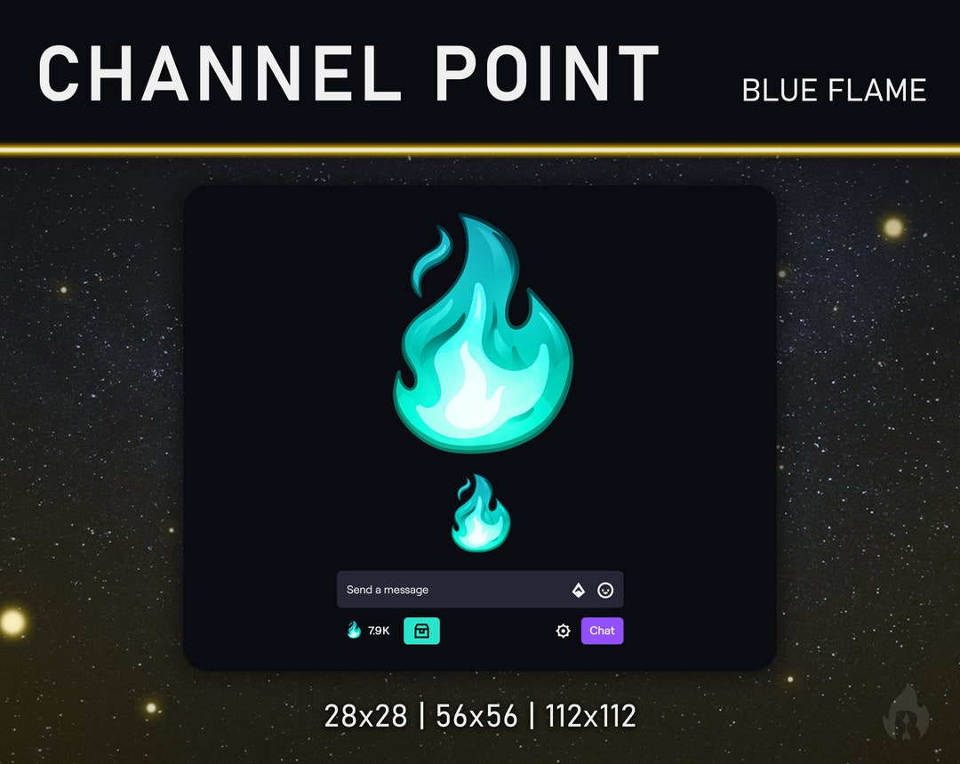 TWITCH Channel Point/emote (blue Flame) - Etsy
