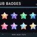 TWITCH Sub Badges (crystal Ranks) - Etsy