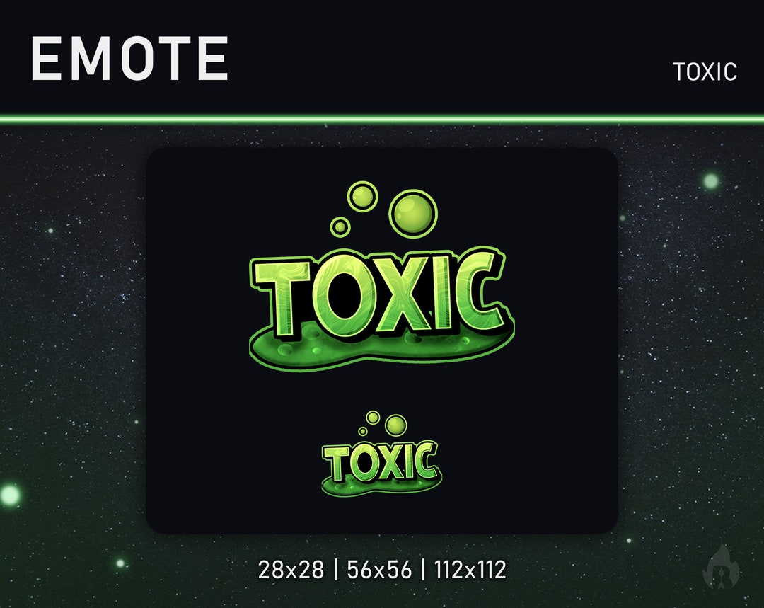 TWITCH Emote TOXIC - Etsy