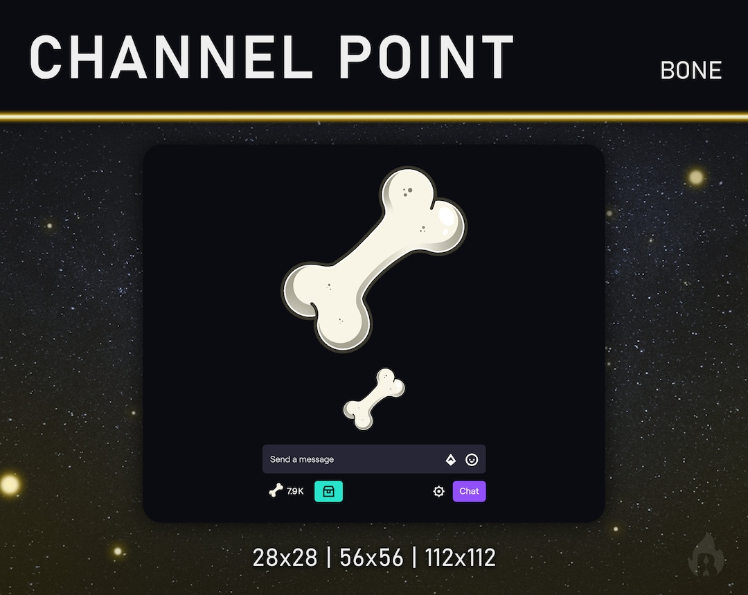 TWITCH Channel Point/emote (bone) - Etsy