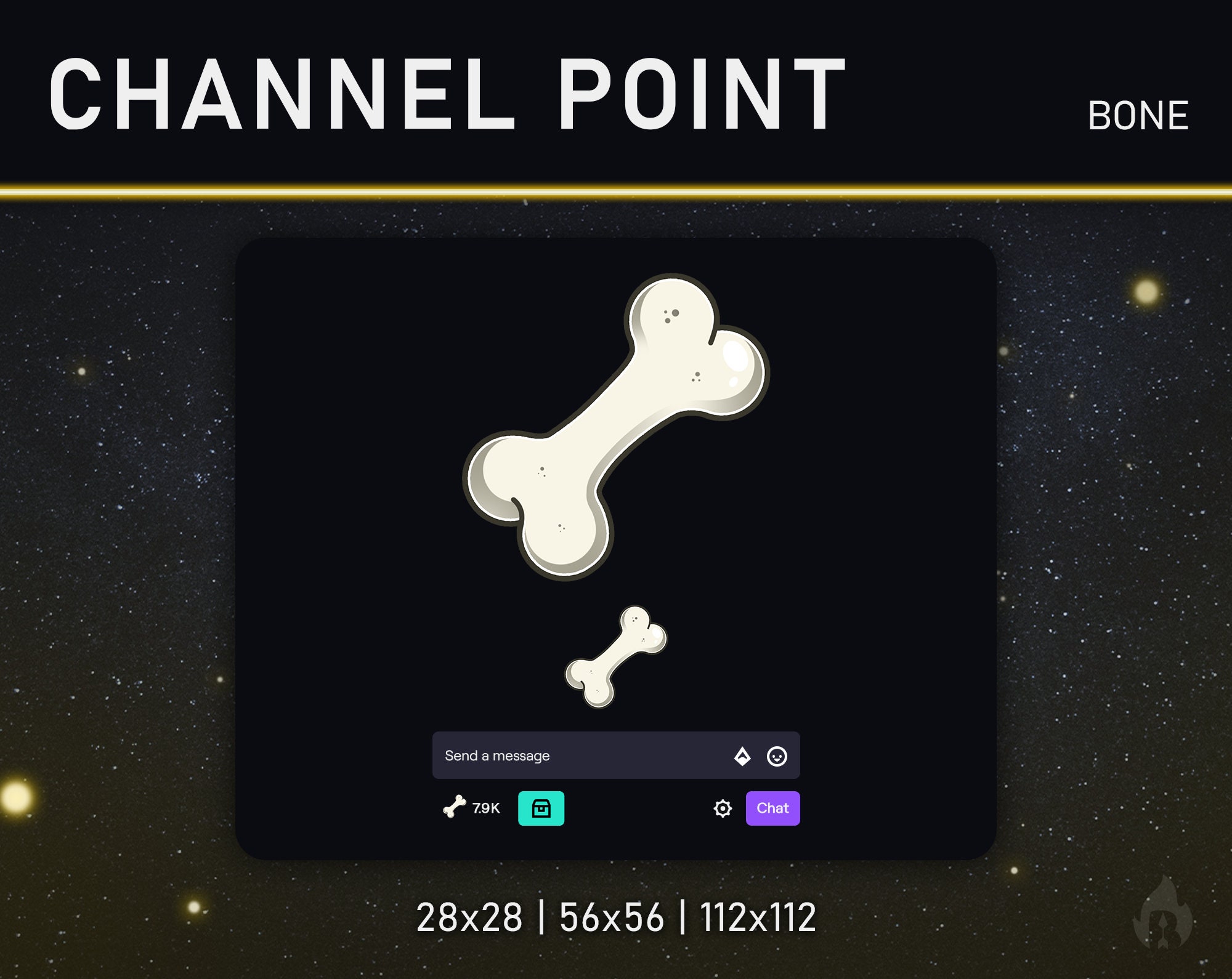 TWITCH Channel Point/emote bone - Etsy