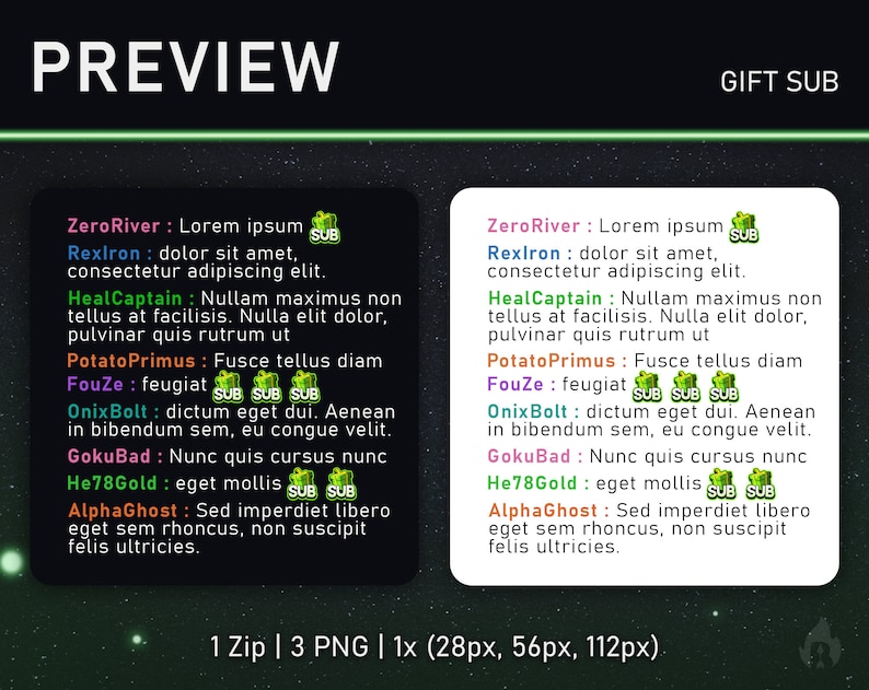 TWITCH Emote (GIFT SUB) - Etsy