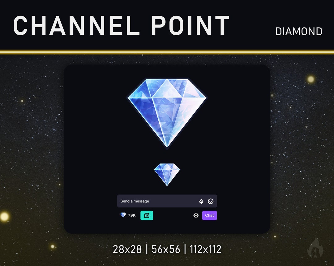 TWITCH Channel Point/emote (diamond) - Etsy