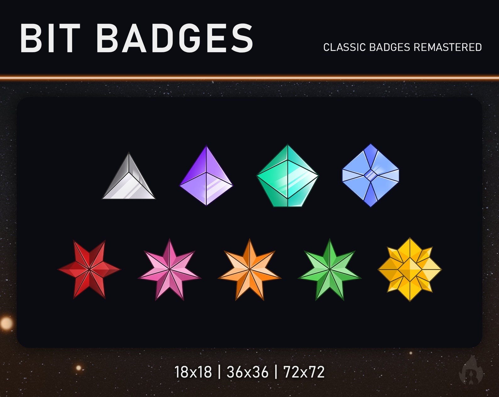 Insignias de TWITCH bit / insignias de alegría insignias clásicas ...