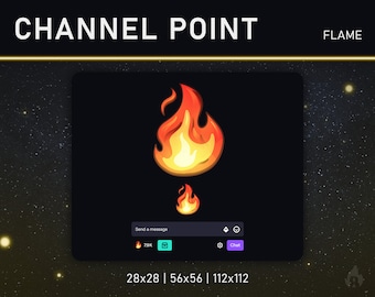 TWITCH Channel Point/emote (purple Flame) - Etsy