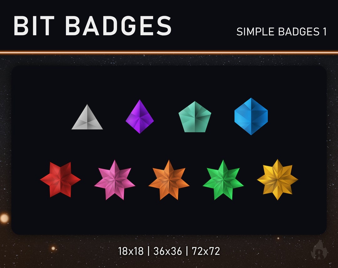 TWITCH Bit Badges / Cheer Badges (simple Badge Part1) - Etsy