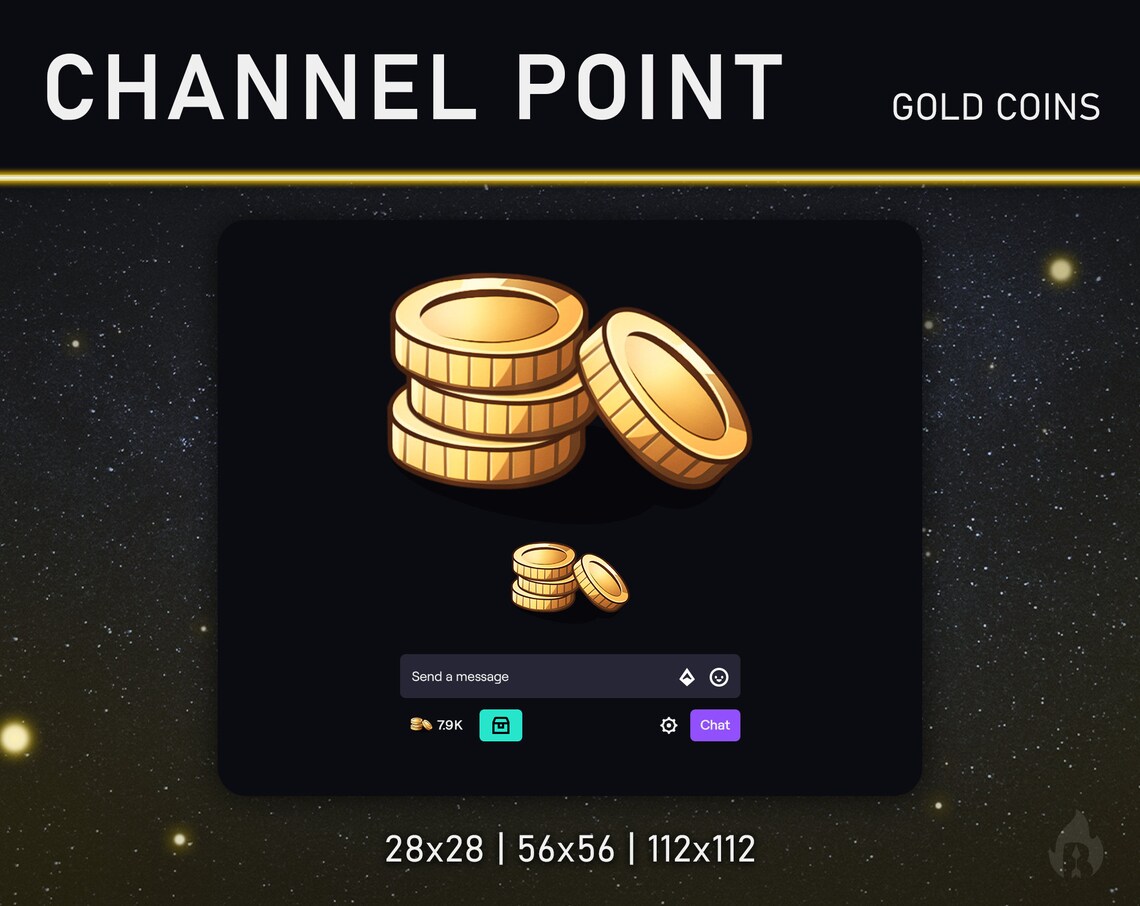 TWITCH Channel Point/emote (gold Coins) - Etsy