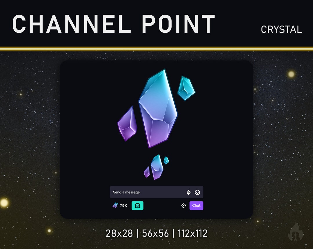TWITCH Channel Point/emote (crystal) - Etsy