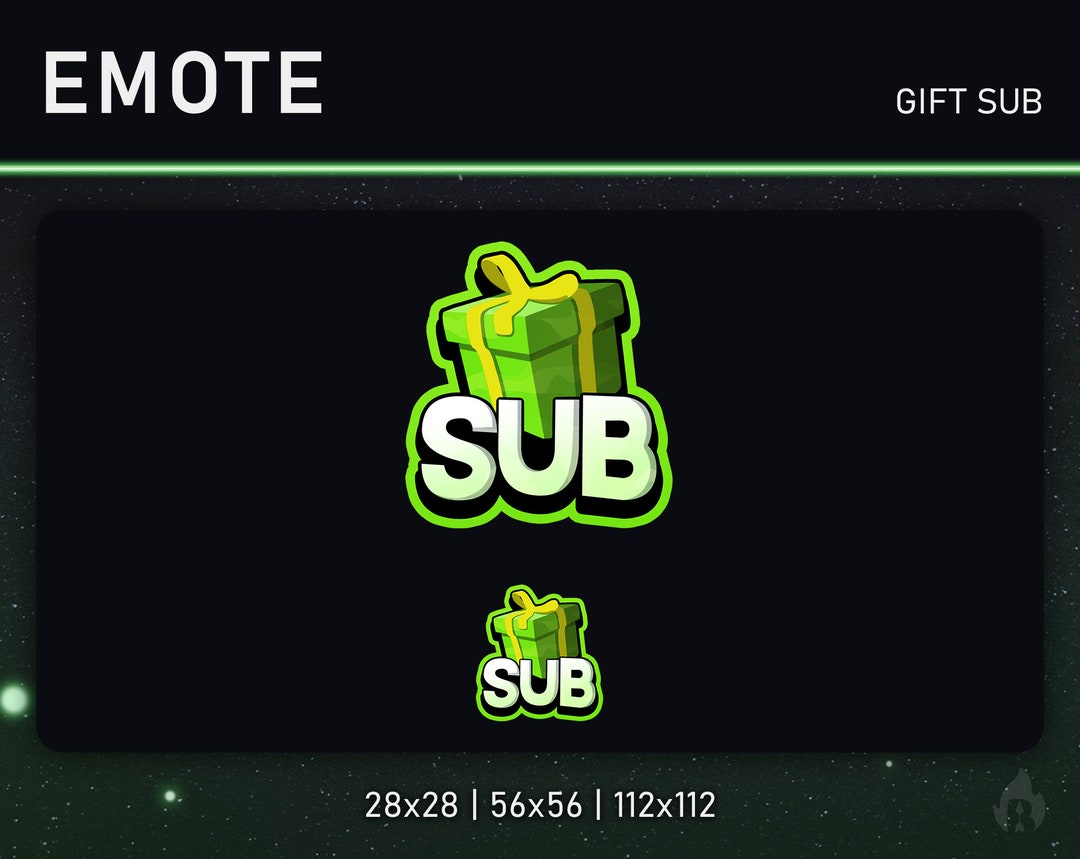 TWITCH Emote (GIFT SUB) - Etsy
