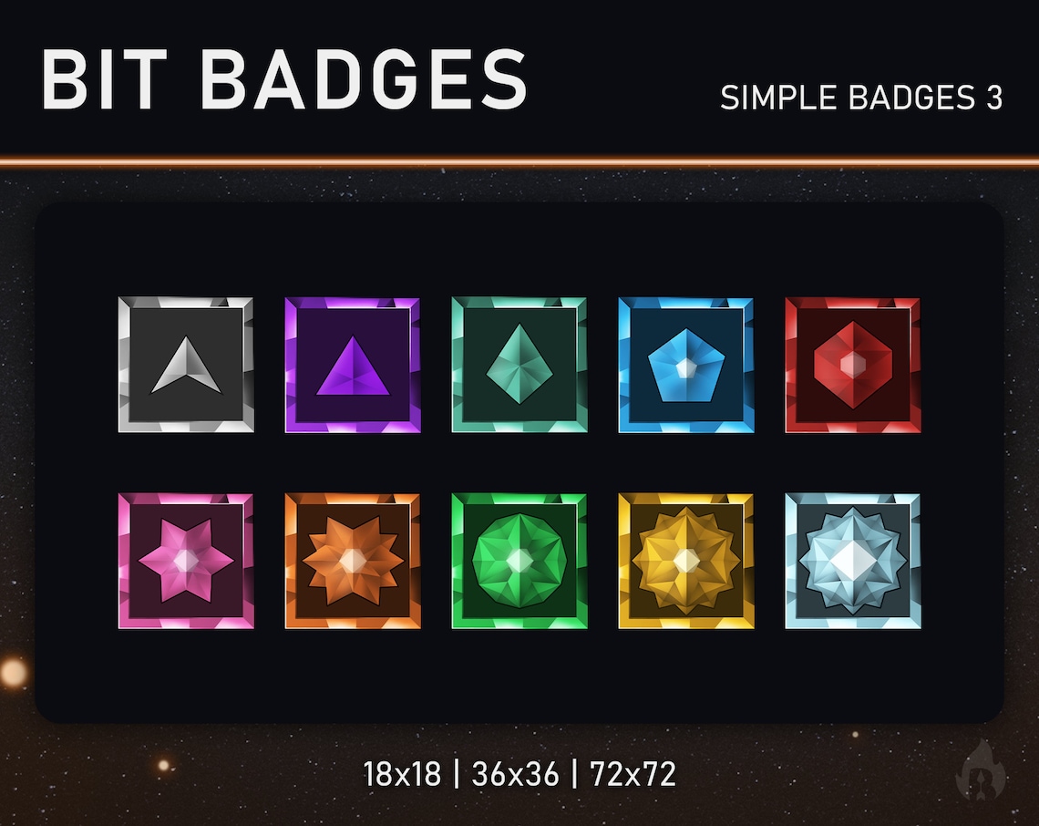 Emblemas de bit TWITCH / emblemas de torcida emblemas simples parte 3 ...