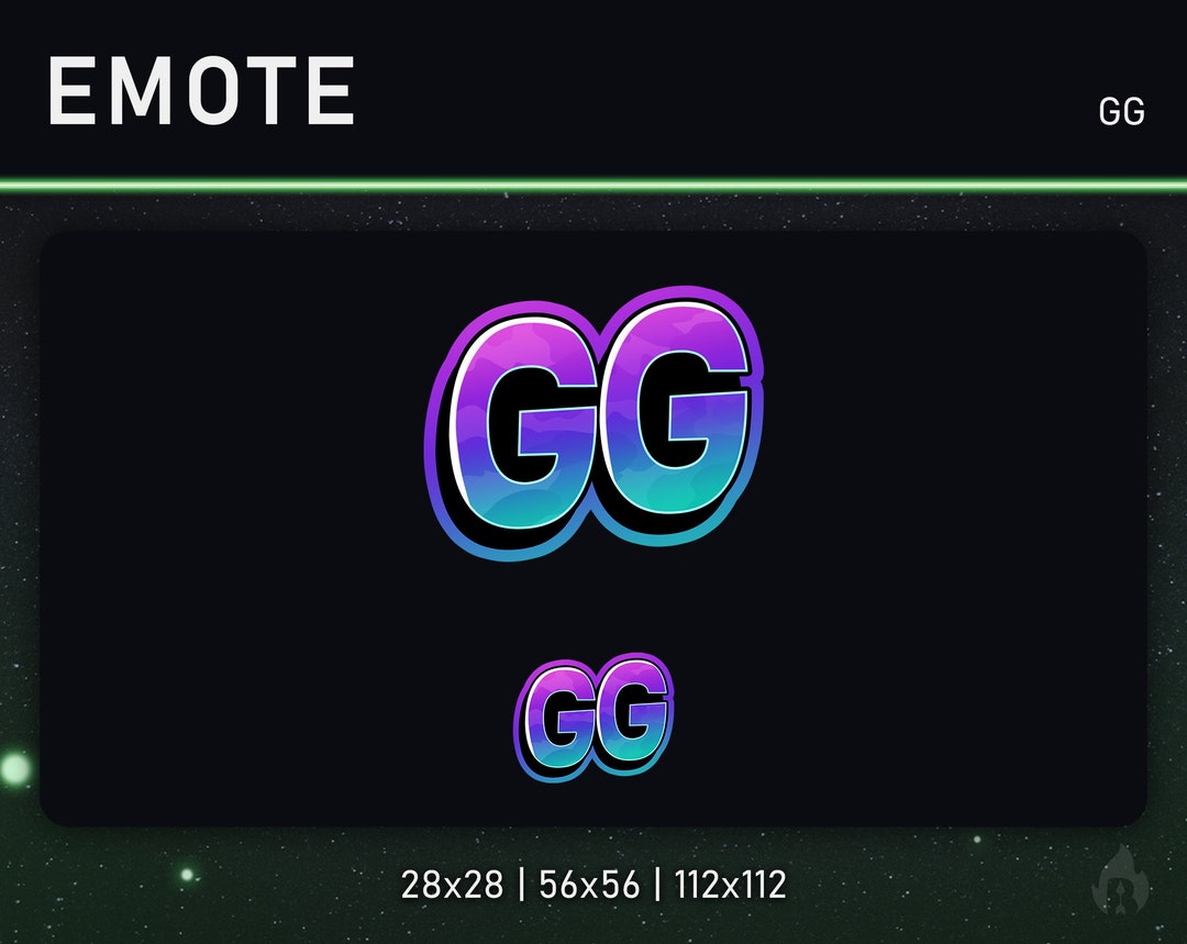 TWITCH Emote (GG) - Etsy