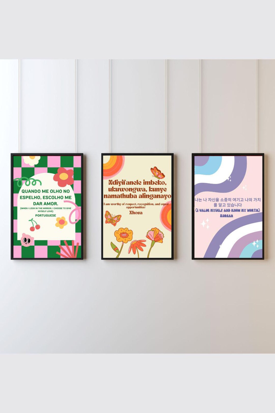 Customizable Language Affirmation Wall Art - Etsy