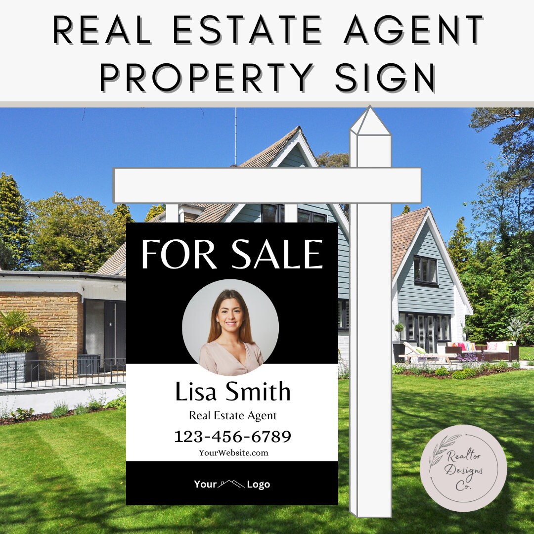 Real Estate Sign Template, Realtor Yard Sign, for Sale Sign Realtor ...