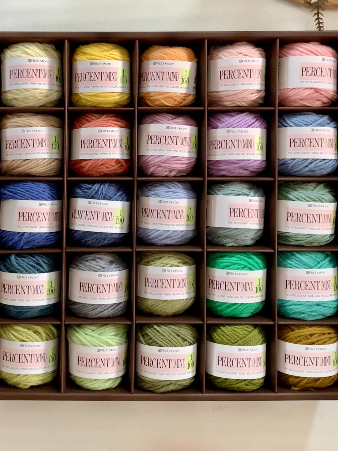 10g X 25 Colors Rich More WOOL YARN Percent Mini Set 250g #3 (DK ...
