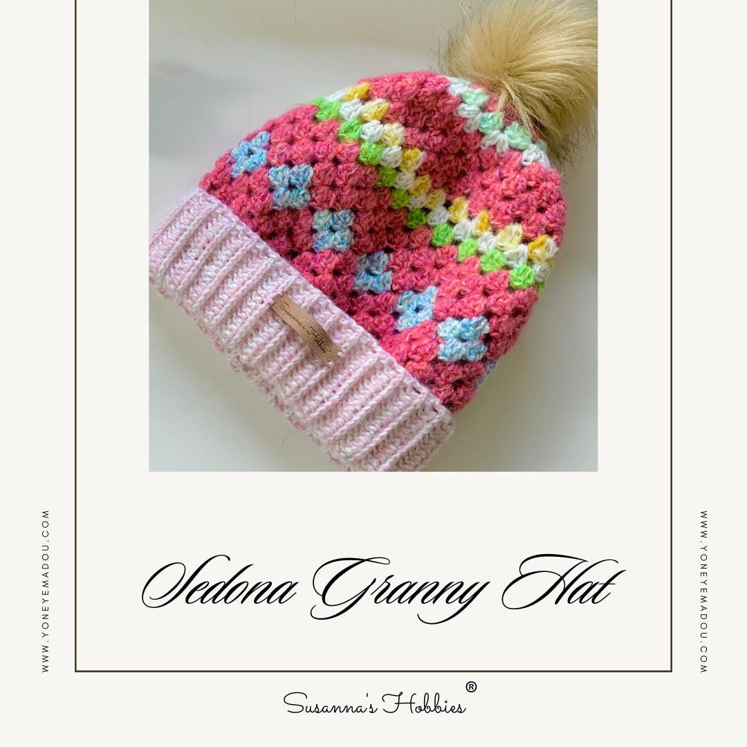 Japanese [PDF] "sedona Granny's Knit Hat" 5 Crochet Patterns [baby to ...