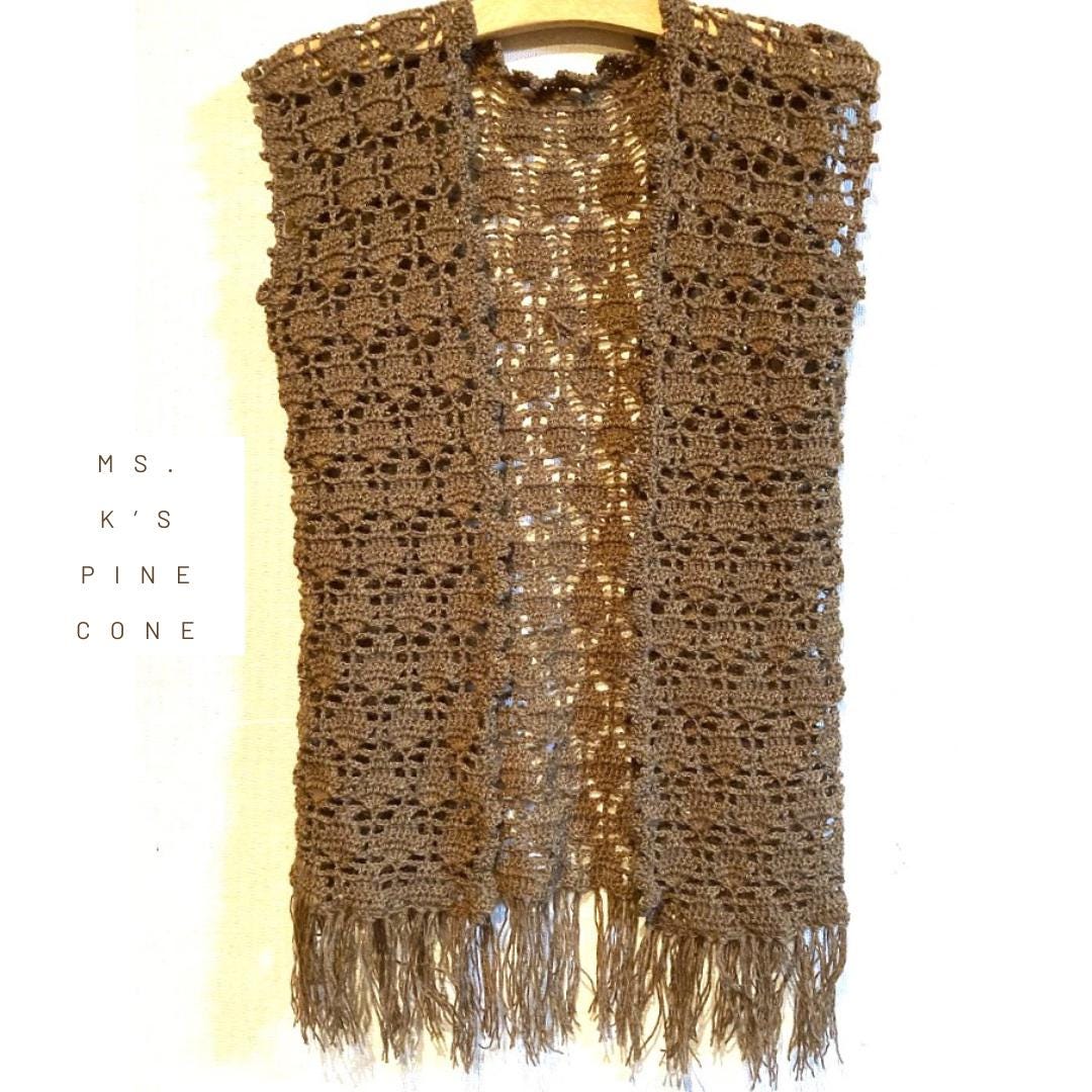 Crochet Pattern (japanese) "pine Cone Boho Cardigan" by Susanna's ...