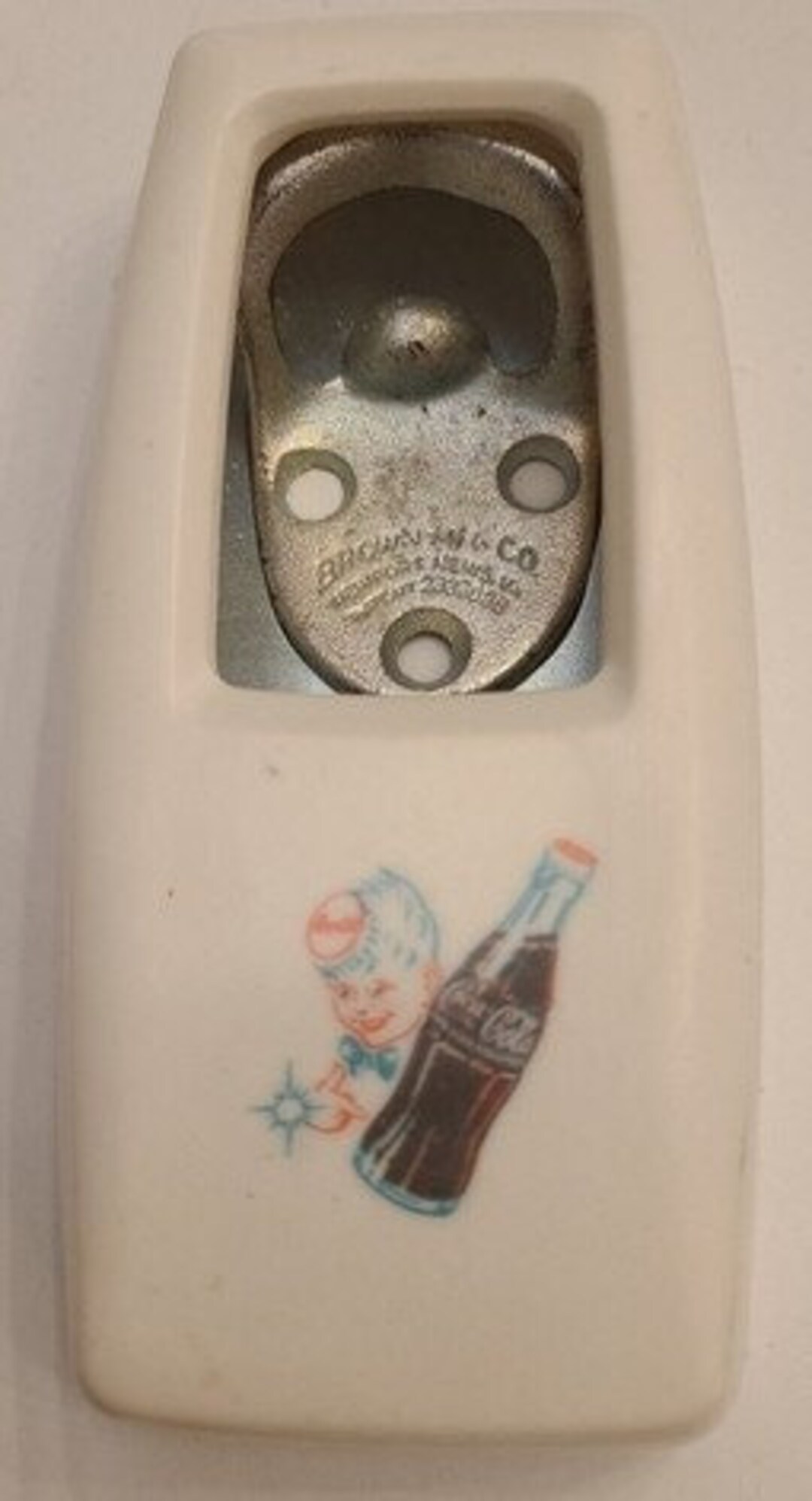 Vintage Coca Cola Wall Bottle Opener & Cap Catcher - Etsy