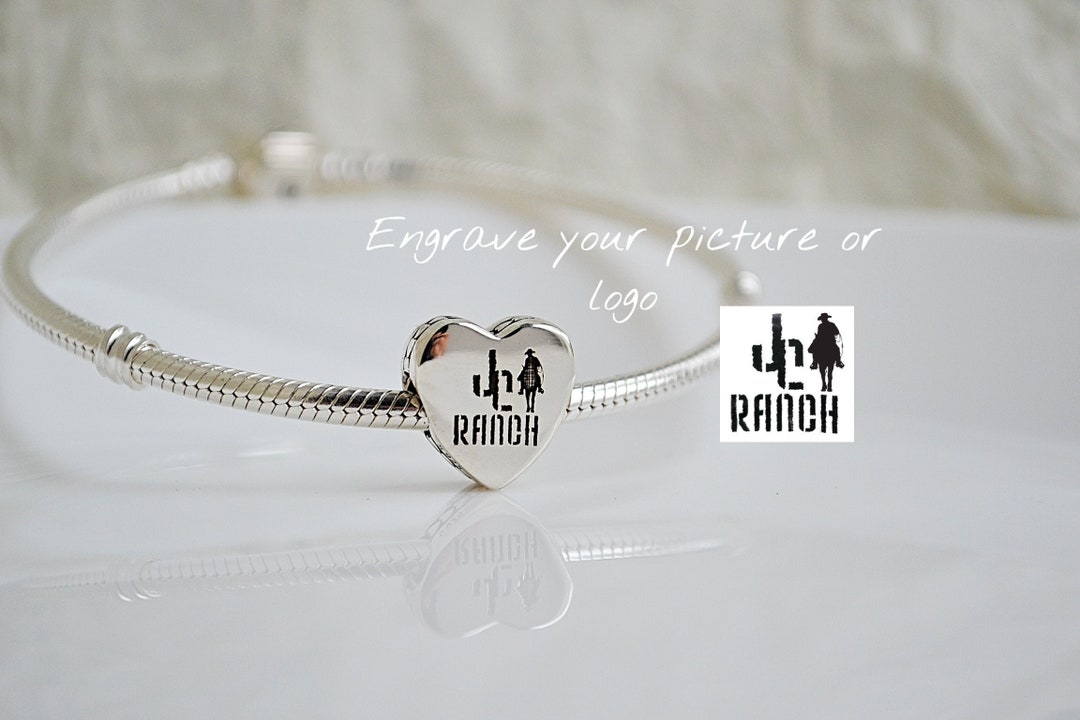 Custom Engraving Logo Charm, Logo Heart Charm, Company Logo Gifts ...