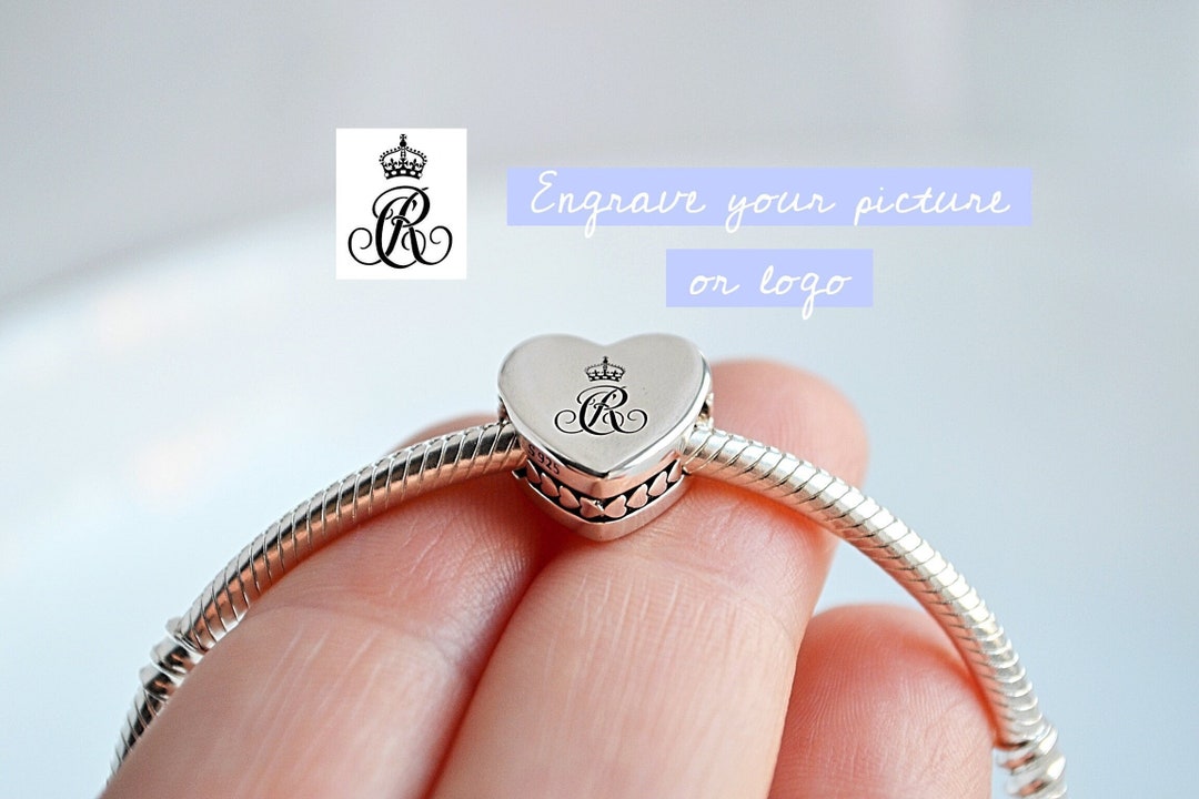 Custom Engraving Logo Charm, Logo Heart Charm, Company Logo Gifts ...