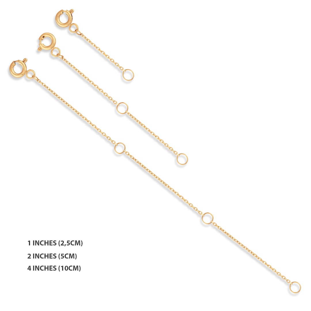 Chain Extender / 14k Removable 1 / 2 or 4 Inches / Necklace Extender ...