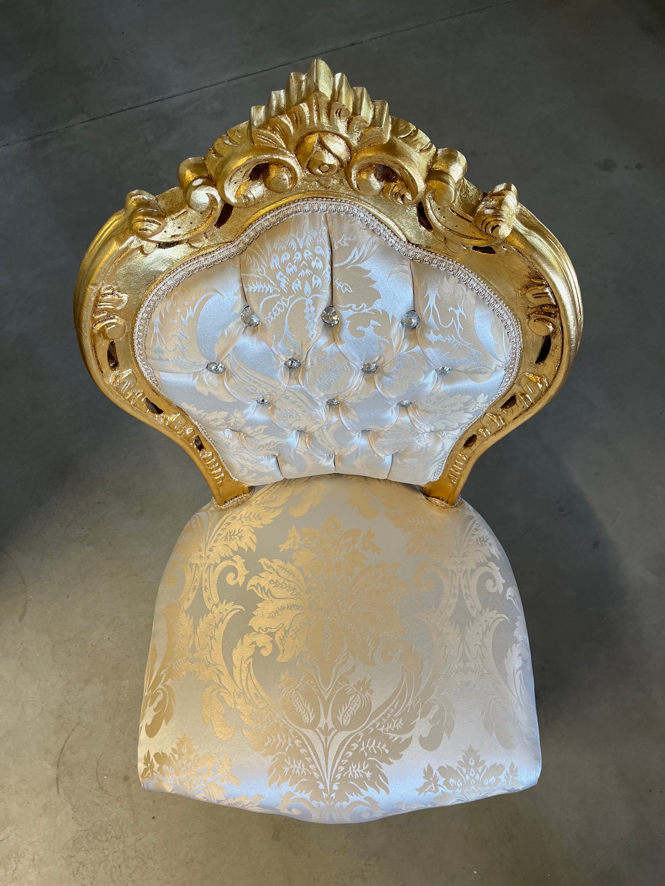 Accent Chair Beige Jacquard Fabric French Baroque Chair Rococo - Etsy