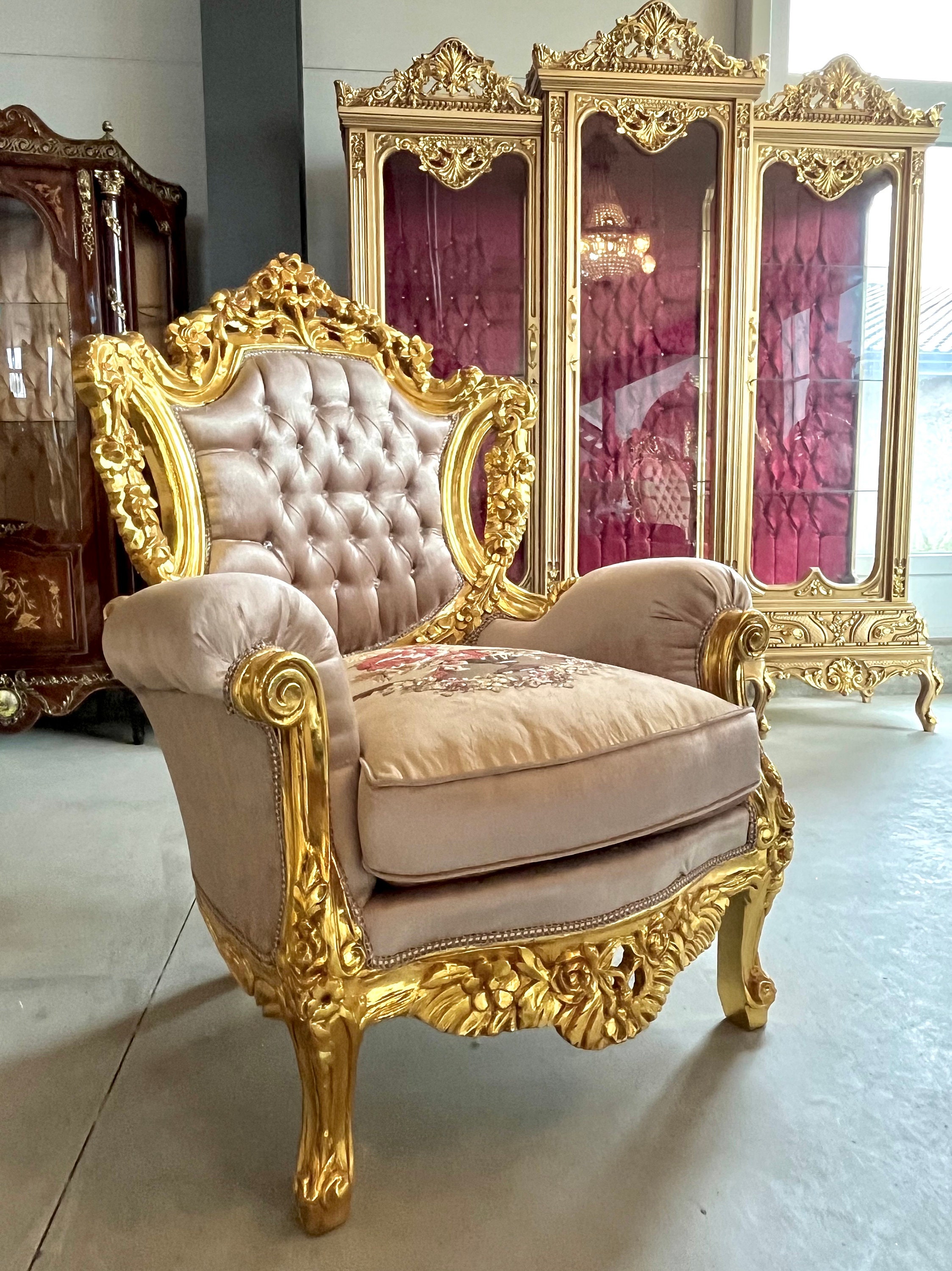 Salon Sofa Set Royal Antique Style in Gold Finished Sofa Set - Etsy
