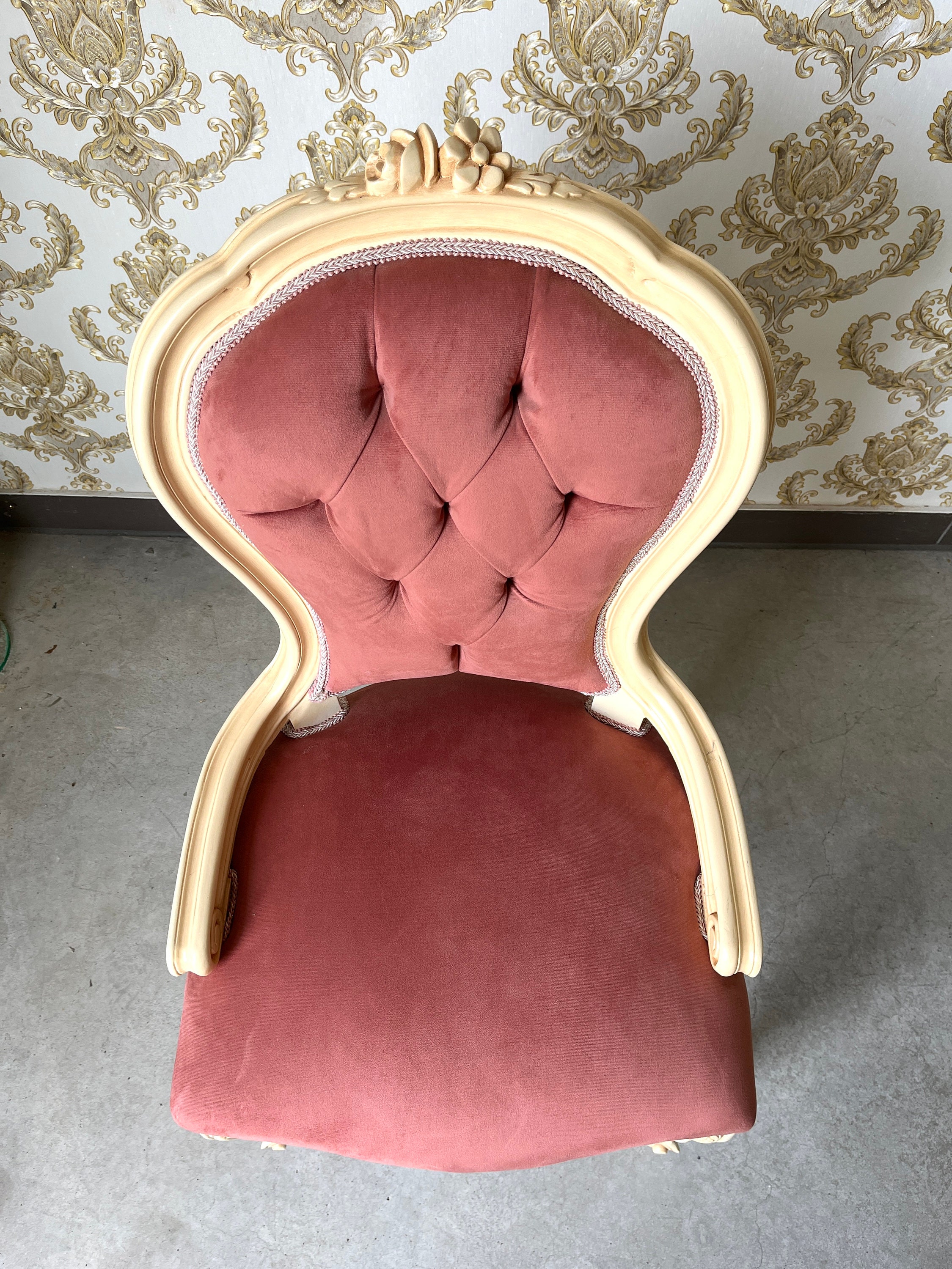 Accent Chair Classic Baroque Style in Beautiful Rose Berry - Etsy