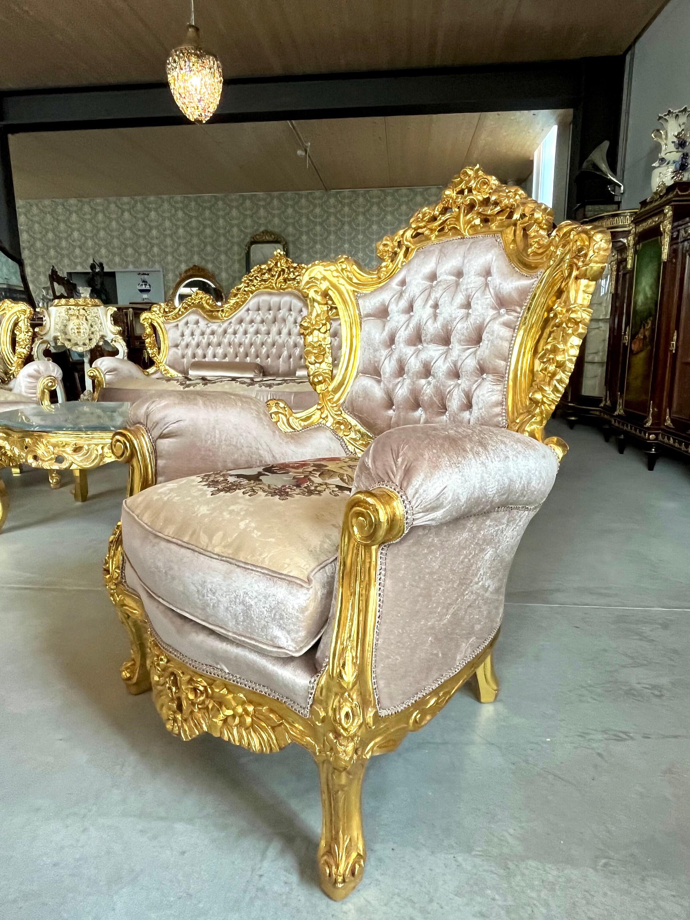 Salon Sofa Set Royal Antique Style in Gold Finished Sofa Set - Etsy