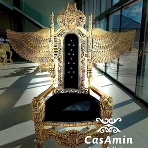 Huge Armchair Gold for Display Window King Throne Gold Lion Shape for ...